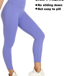 NEPOAGYM High Waisted Leggings for Women No Front Seam,Lightweight Yoga Leggings Buttery Soft 25 Inch 7/8 Length(Very Peri,S)