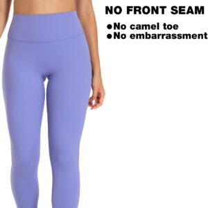 NEPOAGYM High Waisted Leggings for Women No Front Seam,Lightweight Yoga Leggings Buttery Soft 25 Inch 7/8 Length(Very Peri,S)