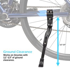 Lumintrail Rear Mount Bike Kickstand - Bike Kick Stands for Adult Mountain, Cruiser and Road Bicycle - Quick Adjust Height Kickstand Fits Most 24, 26, 27.5, 29 Inch Bike