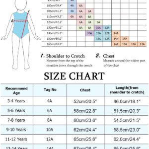 BAOHULU Leotards for Girls Gymnastics Embroidery Glitter Tumbling Shorts Bottoms KHB179_LightBlue_8A