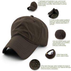 Loneshark Men's Quick Dry Hats Lightweight Sun Caps for Running Golf Baseball Waterproof Baseball Hats for Women Athletic Hats Women Quick Dry Summer Breathable Running Baseball Hat Brown Coffee