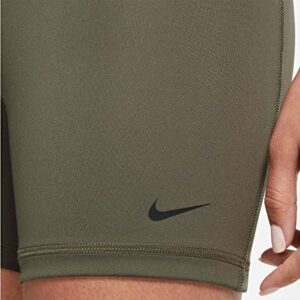 Nike Pro 365 Women's 5" Shorts (as1, Alpha, x_s, Regular, Regular, Medium Olive/Black/Black, Fitted)