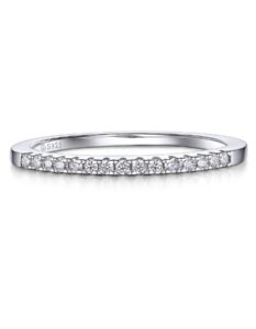 momentwish wedding bands for women, moissanite engagement ring, simulated diamond wedding ring s925 sterling silver eternity rings-size7