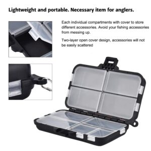 Fishing Tackle Box, Portable Reusable Fishing Hook Storage Case 9 Grids Translucent Cover Two Layer Fishing Tackle Accessories for Hiking, Travel