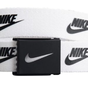 Nike Golf Futura Reversible Mens Adjustable Web Belt (White)