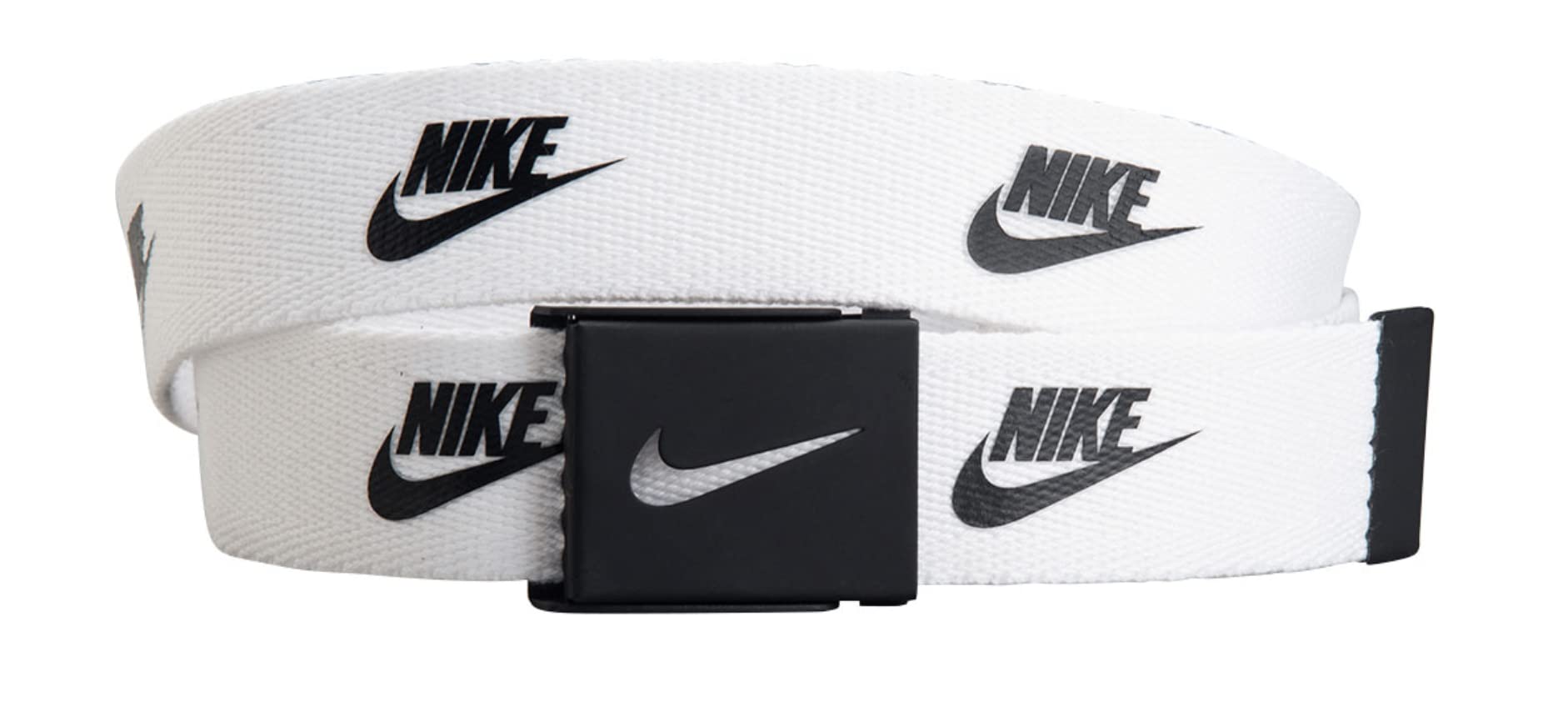 Nike Golf Futura Reversible Mens Adjustable Web Belt (White)