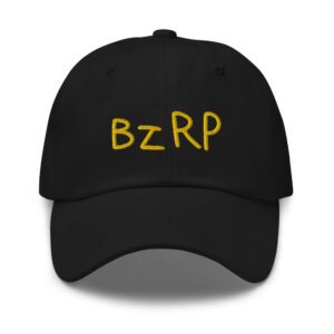 bizarrap cap, gorra bzrp gorra embroidered dad hat black