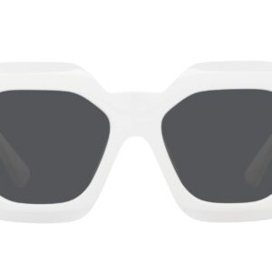 Versace Woman Sunglasses White Frame, Dark Grey Lenses, 56MM