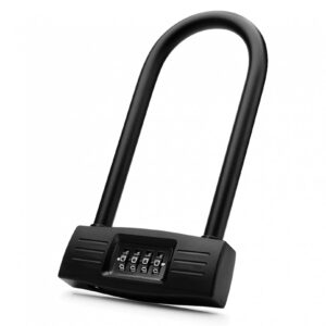 mguotp u-locks bicycles u lock, combination lock combo gate lock, universal mounting bracket for anti theftblack u-lock, black (color : black)