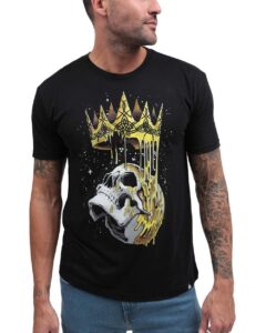 into the am fallen king graphic tee for men - short sleeve design t-shirts (black, large)