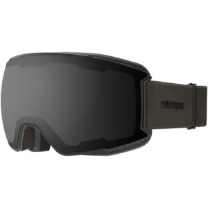 Retrospec Zenith Ski Goggles for Men and Women Over Glasses, UV Protection, Anti-Fog, Scratch Resistant Snow Goggles for Skiing and Snowboarding