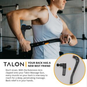 Brazyn - Talon Percussion Massage Gun + Massage Cane + Gun Holder System - Deep Tissue Muscle Massager with Arm Attachment for Whole Body Pain Relief, Upper and Lower Back, Neck & Shoulder Relaxer