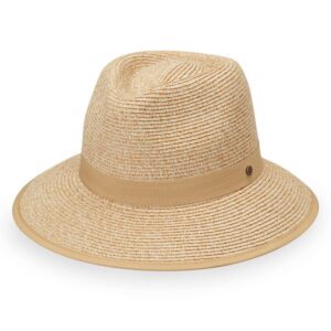 wallaroo women’s petite gabi fedora – upf 50+ – lightweight – adjustable – packable – extra small – beige