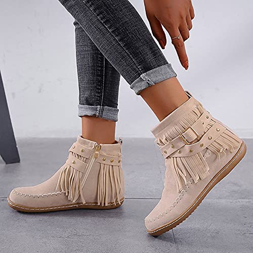 Womens Sandals, Womens Cowboy Boots Square Toe Womens Heels Cute Boots Beige Shoes Clear Heels Leopard Training Boots Flat Shoes for Women Comfortable Dressy