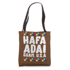 christmas hafa adai guam usa hello guam vacation trip souven tote bag