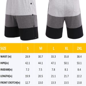 Deyeek Post Surgery Shorts for Men Hip Knee Broken Leg Recovery Shorts Tearaway Shorts Side Snap Breakaway Pants for Men