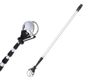 how true golf ball retriever, 12ft 15ft 18ft aluminum alloy golf ball retriever telescopic for water golf ball picker grabber golf accessories golf gift (12ft)