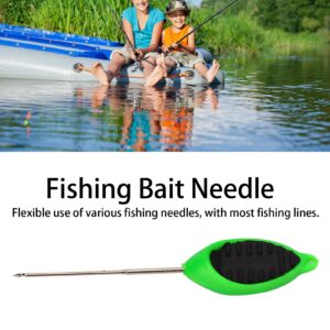 Jerliflyer Crochet Bait Hook Tool, Silicone and Steel Fishing Crochet Portable Stringing Needle Bait Tool Fishing Accessories for Outdoor