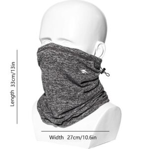 Zollen 4/3/1 Pack Neck Warmer Fleece Windproof Neck Gaiter Snood for Men Women Face Tube Scarf Headwear