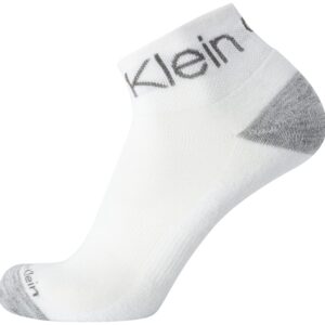 Calvin Klein Men's Quarter Socks - 6 Pack Soft Cushioned Athletic Ankle Socks for Men - Breathable Men's Sports Socks, Size 7-12, White Assorted