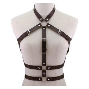 gem drill fashion sexy body chain harness lingerie gothic chains for women belly female bodysuit bondage jewelry festival girls fashion gift for lover (metal color : coffee)