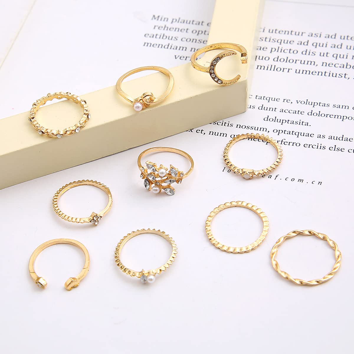 choice of all Stackable Rings Set for Women Gifts Trendy Stuff Gold Stackable Moon Star Knuckle Rings Boho Rings Cute Stuff Stocking Stuffers for Women Christmas Gifts 2024