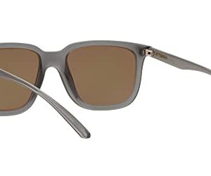 Arnette Men's AN4306 Plaka Square Sunglasses, Transparent Grey/Mirrored Yellow Gold, 54 mm