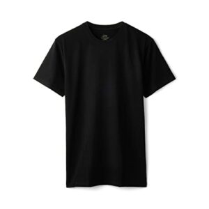 tilley men's organic crew t-shirt, black, x-large