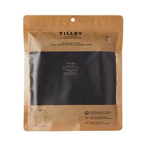 Tilley Men's Organic Crew T-Shirt, Black, X-Large