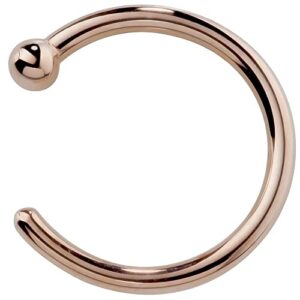 14 karat rose gold 20g 5/16" 14k 1.5 mm ball open nose hoop tragus ring jewelry style 88888-1999