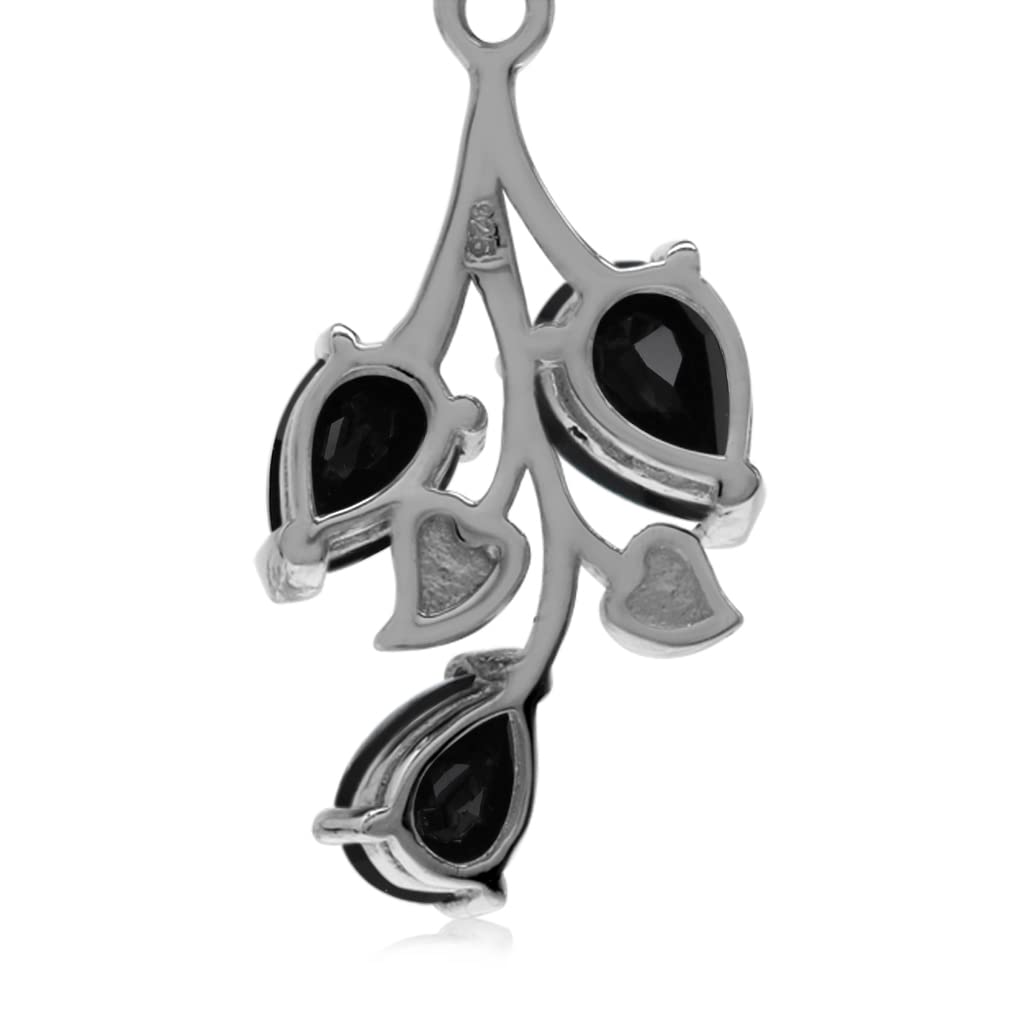 Silvershake Black Onyx 925 Sterling Silver Pendant