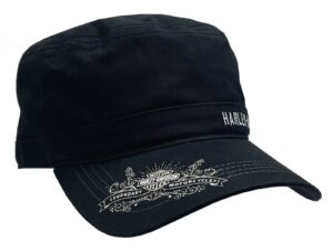 harley-davidson women's wild & free painter's cap w/embroidered script black