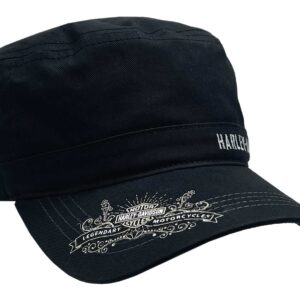 Harley-Davidson Women's Wild & Free Painter's Cap w/Embroidered Script Black