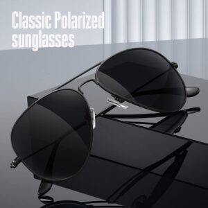 kunchu Classic Aviator Sunglasses for Men Womens Sunglasses Driving Polarized Sunglasses UV 400 Lens Protection