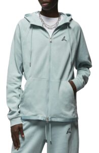 jordan men's essentials knit hooded warmup full zip jacket (as1, alpha, l, regular, regular, large) blue