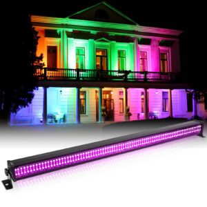 led wall washer light, 336 leds 70w rgb dj light bar, stage light bar support dmx & rdm control, led stage lights for indoor disco party church birthday bar wedding