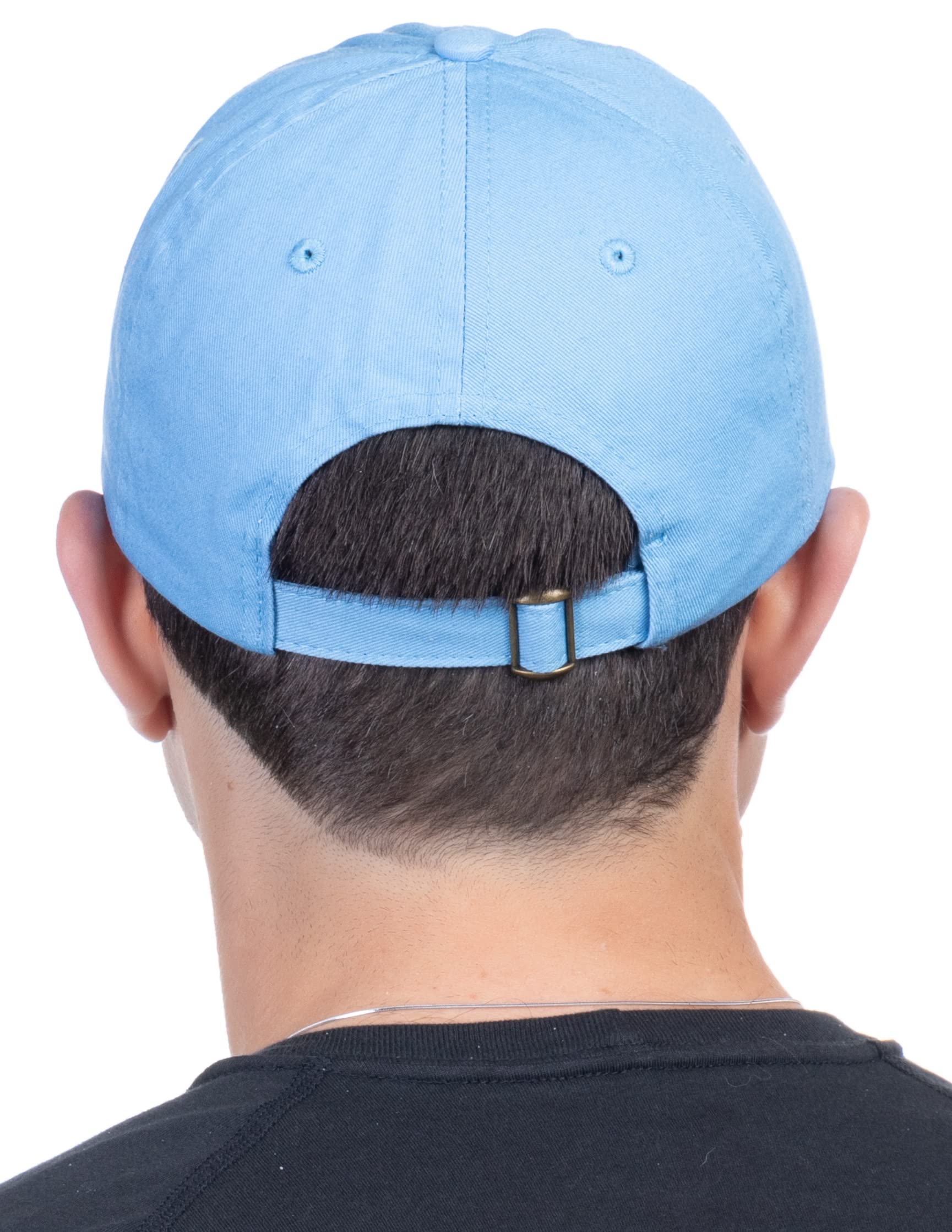 Ann Arbor T-shirt Co. Coach | Carolina Blue Coaching Baseball Hat, Men & Women Team Cap - (SkyBlue, DadHat)