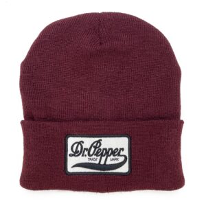 tee luv dr pepper trademark logo beanie (burgundy)