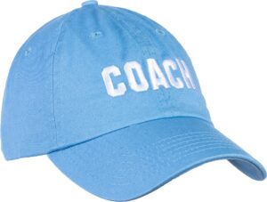 ann arbor t-shirt co. coach | carolina blue coaching baseball hat, men & women team cap - (skyblue, dadhat)