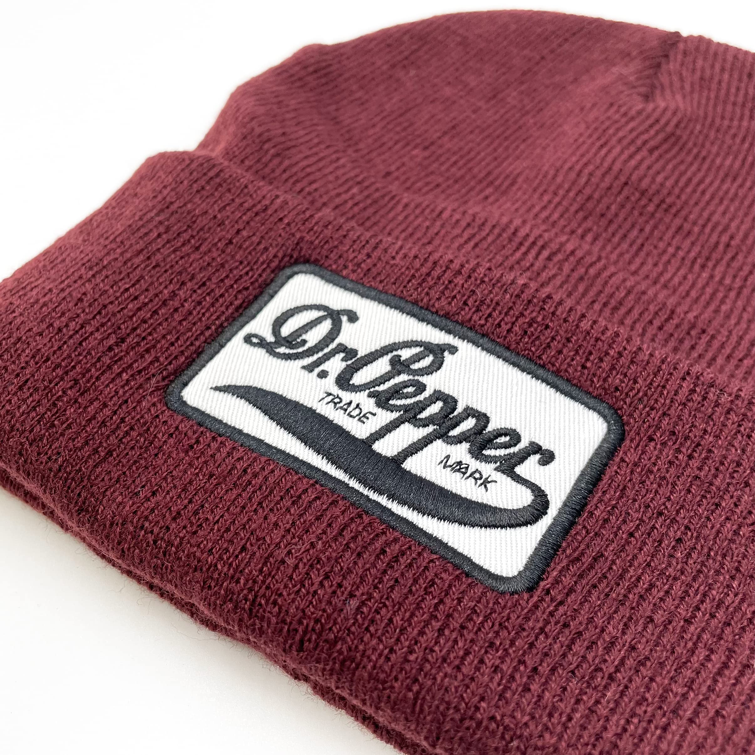 Tee Luv Dr Pepper Trademark Logo Beanie (Burgundy)