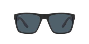 costa del mar mens paunch xl square sunglasses, matte black/grey polarized-580p, 59 mm