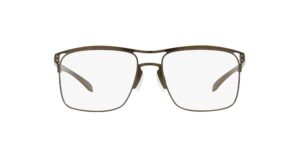 oakley men's ox5068 holbrook ti rx rectangular prescription eyewear frames, pewter/demo lens, 55 mm