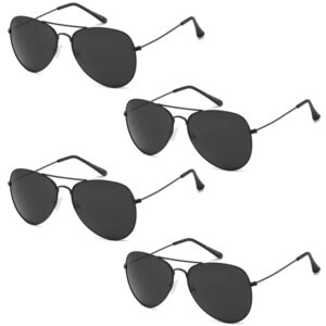 got shades aviator sunglasses for men & women - 100% uv protection classic pilot aviator for mens - sunglasses pack of 4