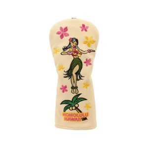 studio crafted honolulu hawaii hula girl golf driver fairway woods hybrid headcover (fairway cover)