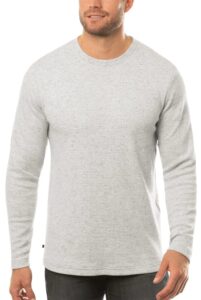 travismathew cloud waffle crew heather light grey 2xl