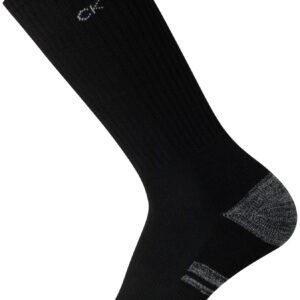 Calvin Klein Men's Crew Socks - 5 Pairs Performance Cushion Comfort Crew Socks - Breathable Athletic Socks for Men (7-12), Size 7-12, BlackGrey