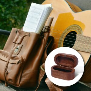 Guitar Pick Holder, Walnut Wood Guitar Pick Case Holder with Magnetic Opening, Sturdy Guitar Pick Storage Box Display Case Jewelry Box for Men Women Teens Adults