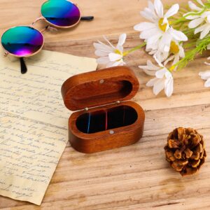 Guitar Pick Holder, Walnut Wood Guitar Pick Case Holder with Magnetic Opening, Sturdy Guitar Pick Storage Box Display Case Jewelry Box for Men Women Teens Adults