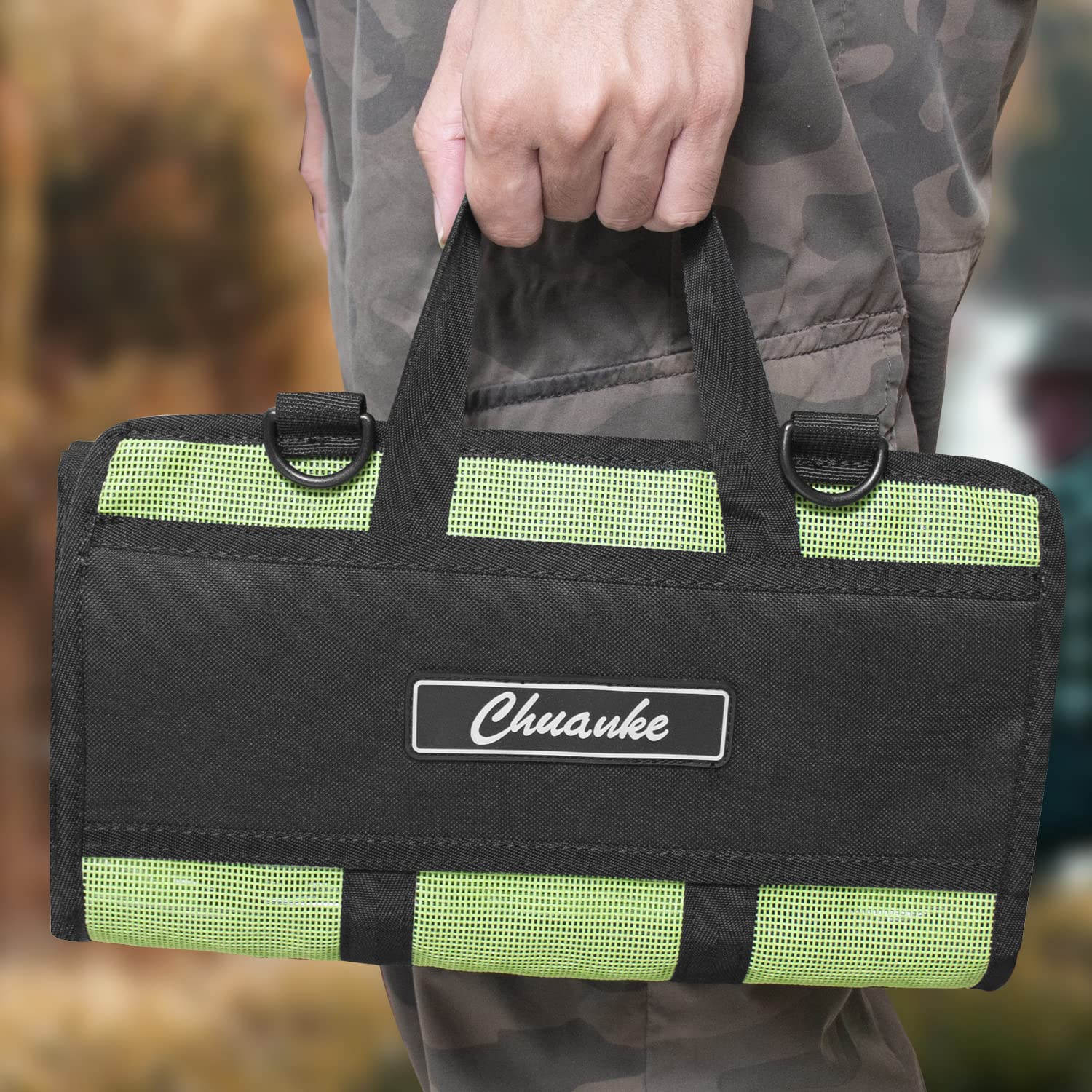 Chuanke Lure Bag 6 Pocket PVC Protective Cover Durable Fishing Bag Trolling Lure Tackle Box 31" x 12"