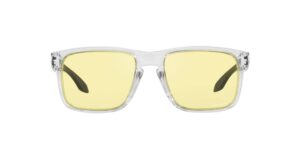 oakley men's holbrook (a) rectangular sunglasses, clear/prizm gaming, 56 mm